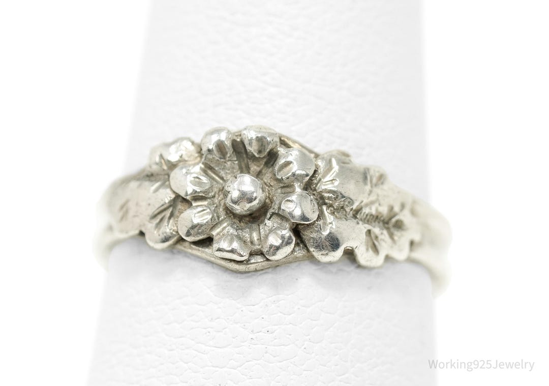 RARE 1884 Victorian Antique Johan Blohm Silver Flower Ring - Size 6 - Etsy