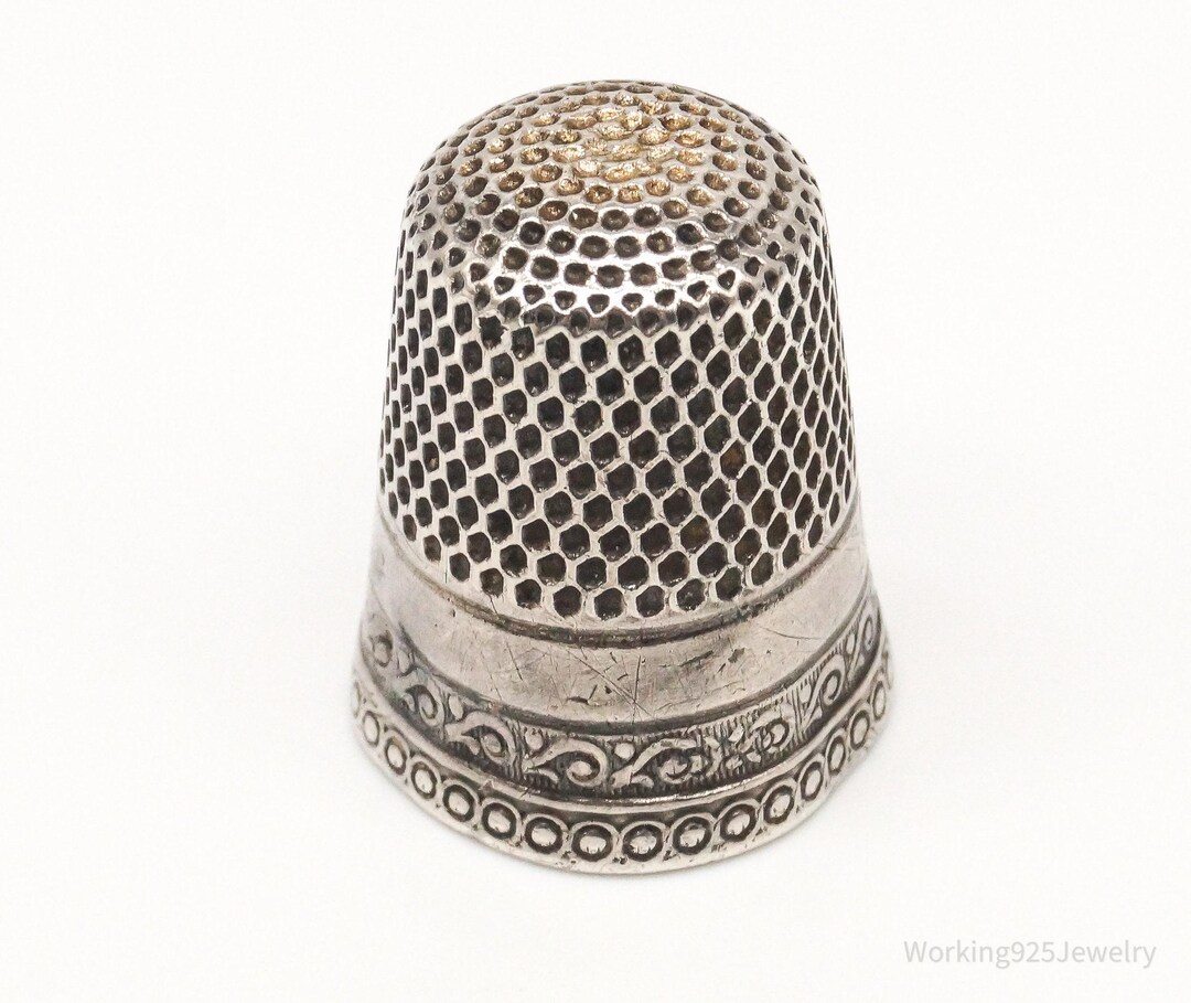 Antique Dome Sterling Silver Thimble Size 10 - Etsy