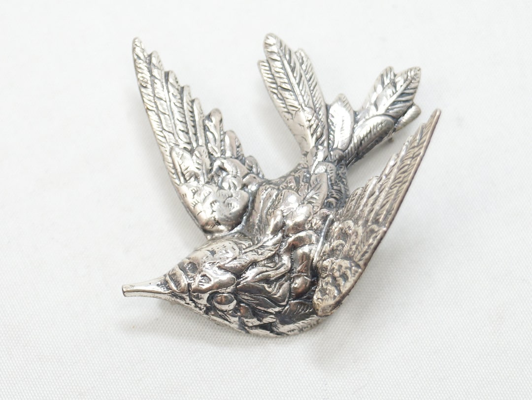 Vintage Designer Jewelart Humming Bird Sterling Silver Brooch Pin - Etsy