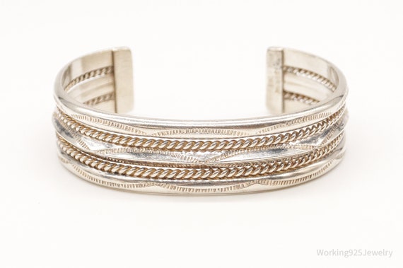 Vintage Native American Tahe Sterling Silver Rope Cab… - Gem