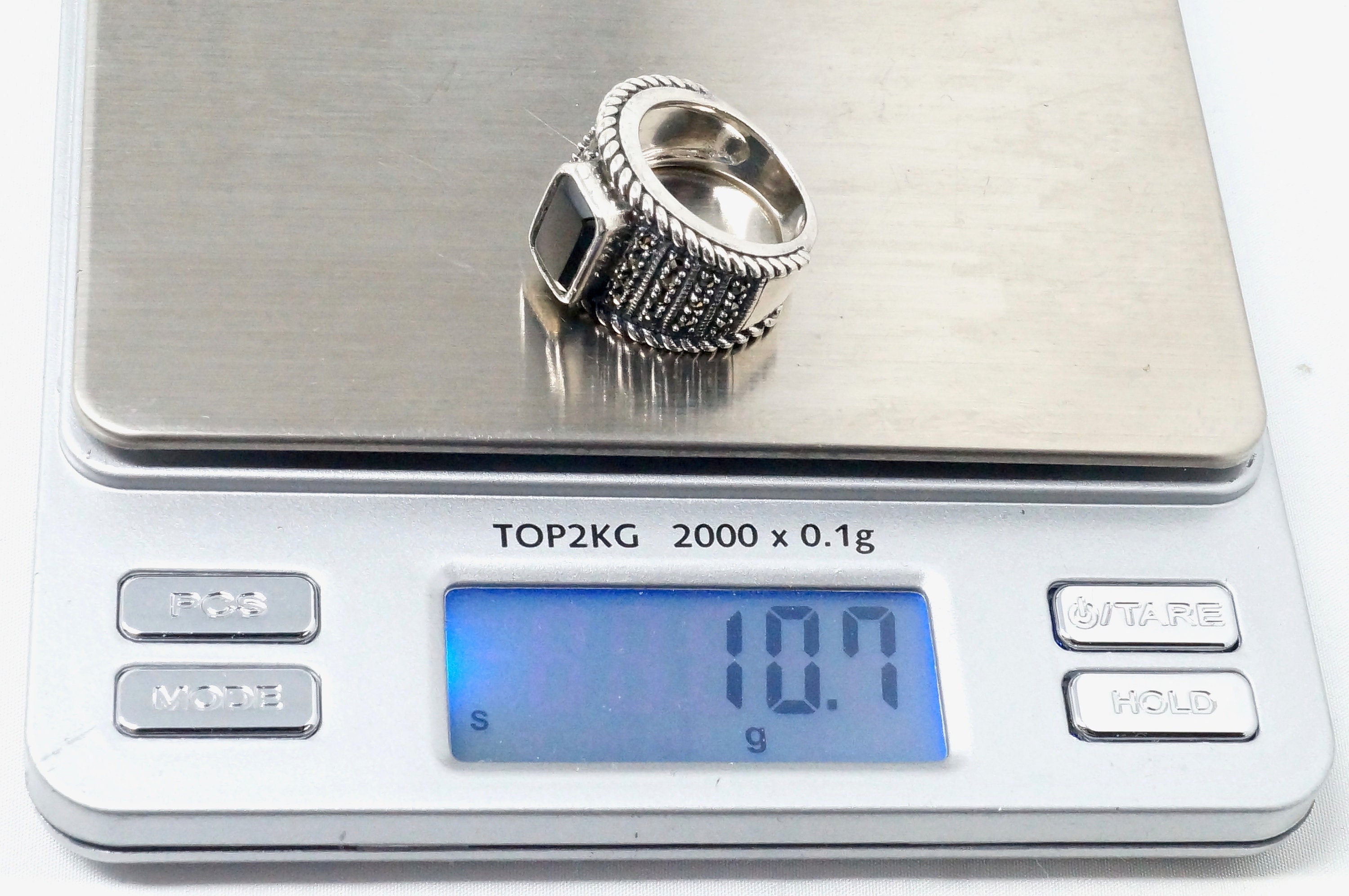 Vintage Designer Judith Jack Black Onyx Marcasite Sterling - Etsy