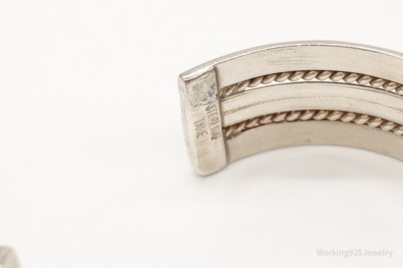 Vintage Native American Tahe Sterling Silver Rope Cab… - Gem