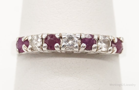 Vintage Designer DTR Ruby Cubic Zirconia Sterling Silver Ring - Etsy
