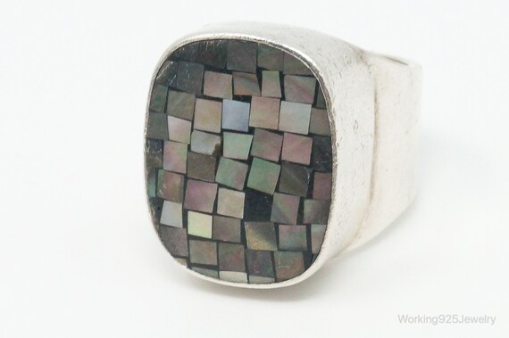 Vintage Tall Heavy Paua Abalone Shell Inlay Sterling … - Gem