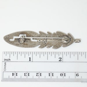 Vtg Native American Navajo Joe Delgarito Feather Sterling Silver Pin - Etsy