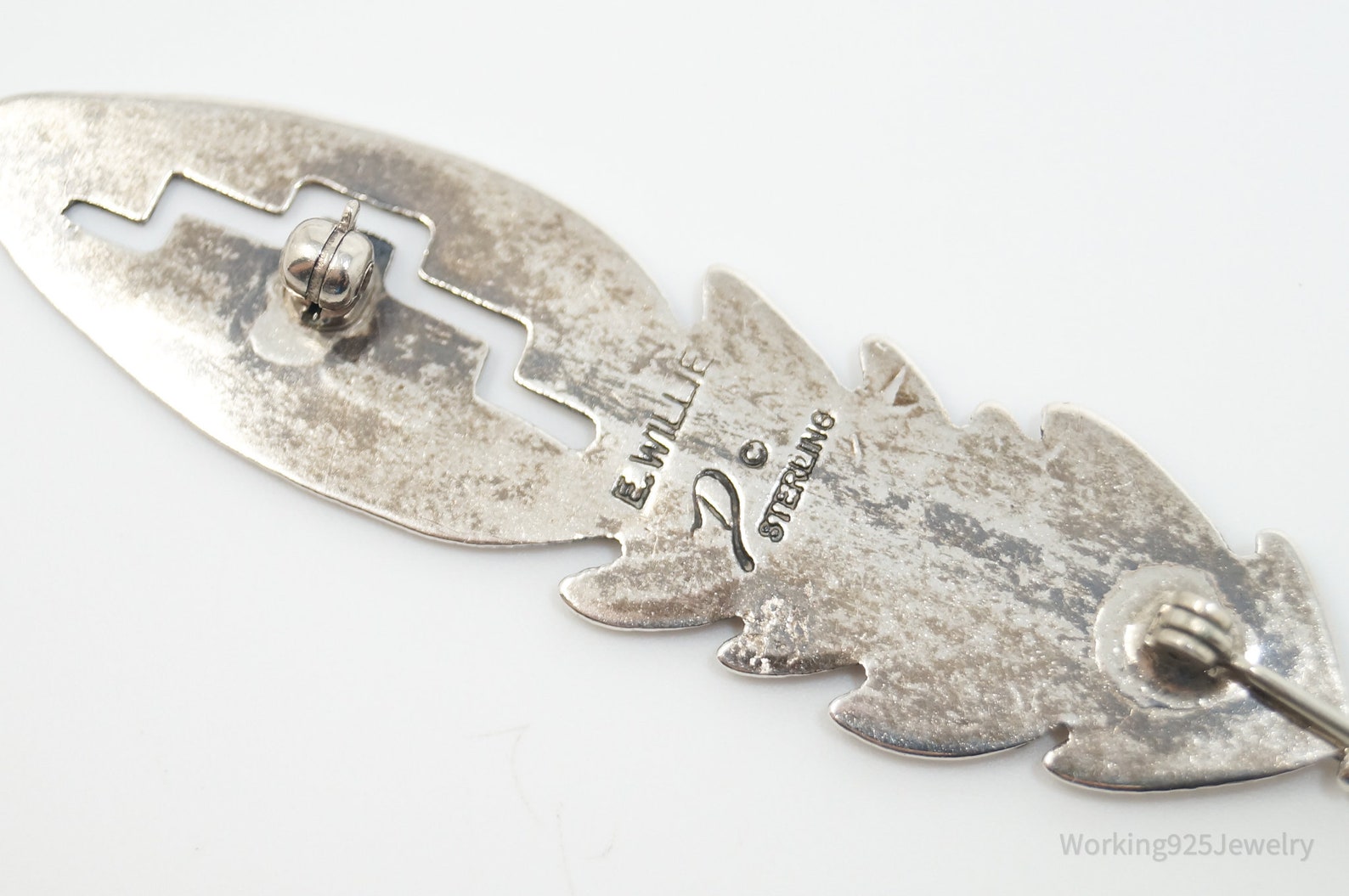 Vtg Native American Navajo Joe Delgarito Feather Sterling Silver Pin - Etsy