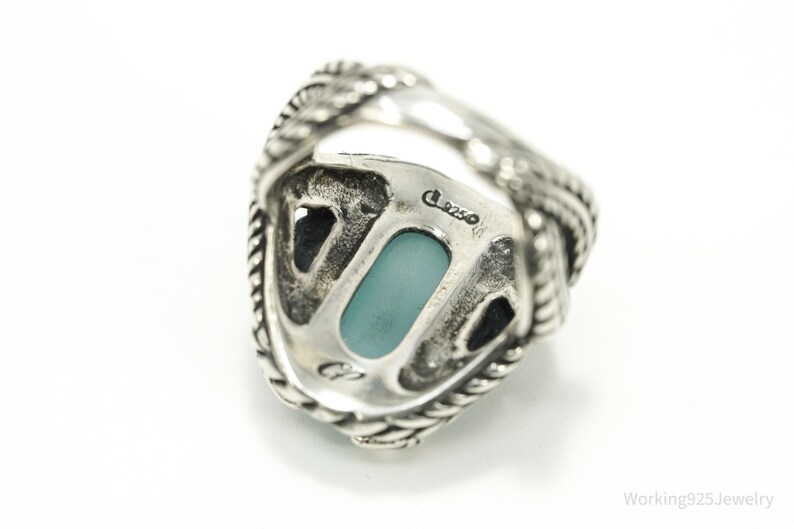 Carolyn Pollack Relios Sterling Silver Ring • Vintage Amazonite Sz 7 - Etsy