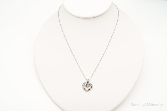 Vintage Designer ATI Art Deco Open Heart Sterling Sil… - Gem