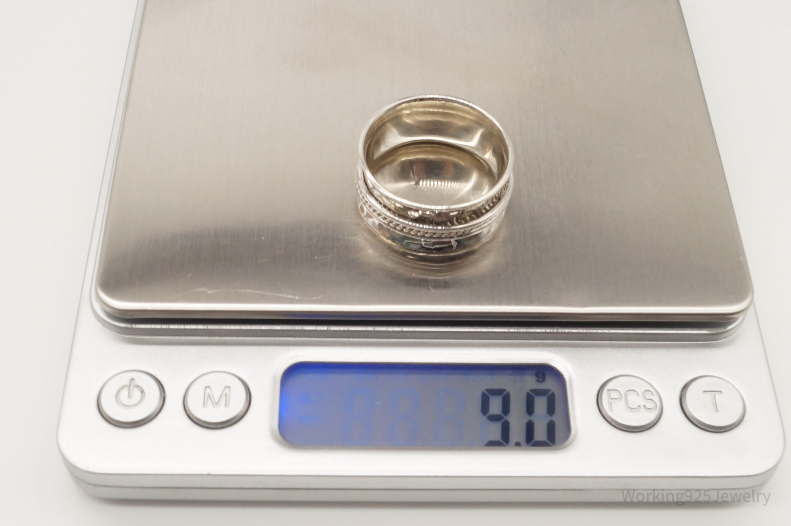 Vintage Mexico ATI Sterling Silver Spinner Ring Size 10.25 - Etsy