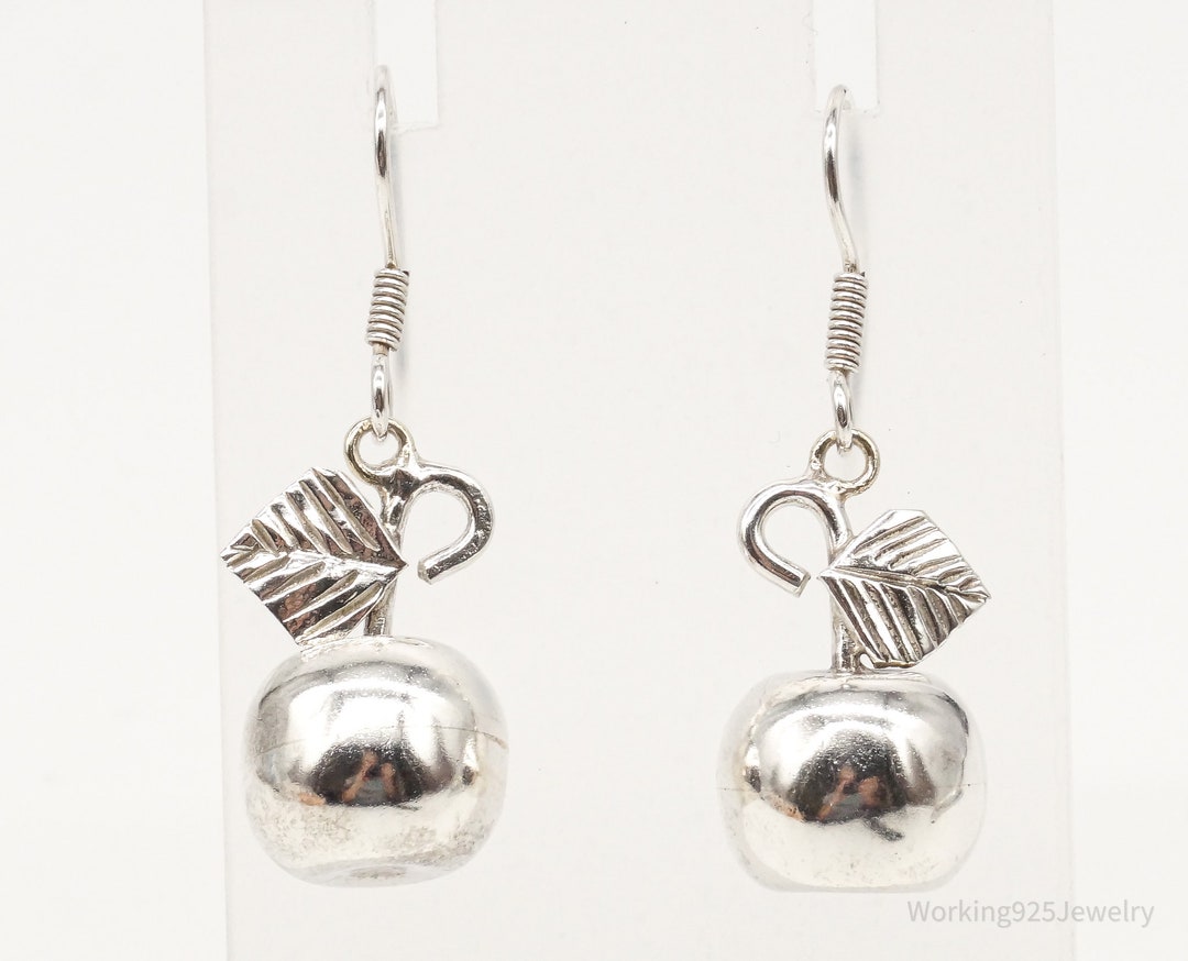 Vintage Mexico Apples Sterling Silver Earrings - Etsy