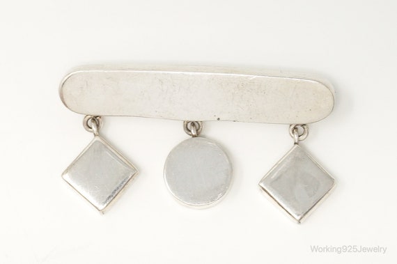 RARE Vintage Designer ZINA Modernist Sterling Silver … - Gem