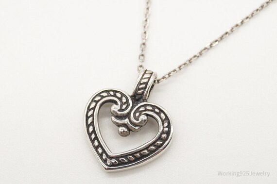 Vintage Designer ATI Art Deco Open Heart Sterling Sil… - Gem