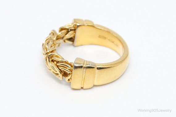 Vintage Italy Designer UTC Byzantine Gold Vermeil Ste… - Gem