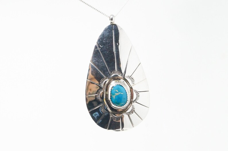 Vtg Native American Eddie Chee Turquoise Sterling Silver - Etsy