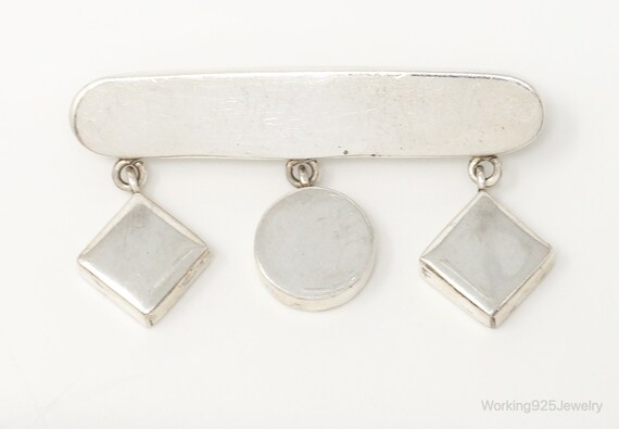 RARE Vintage Designer ZINA Modernist Sterling Silver … - Gem