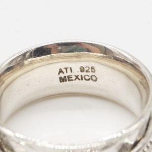 Vintage Mexico ATI Sterling Silver Spinner Ring Size 10.25 - Etsy