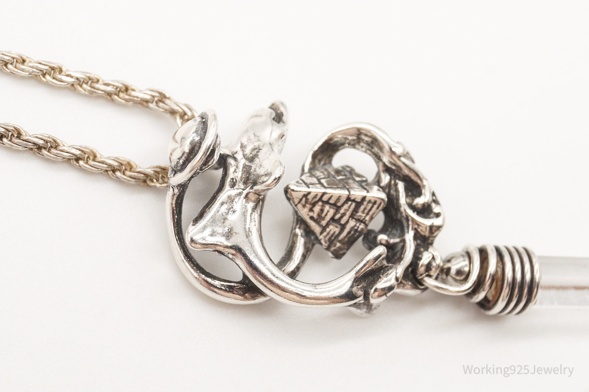 Vintage Mystical Shark Pyramid Crystal Silver Necklace - Etsy