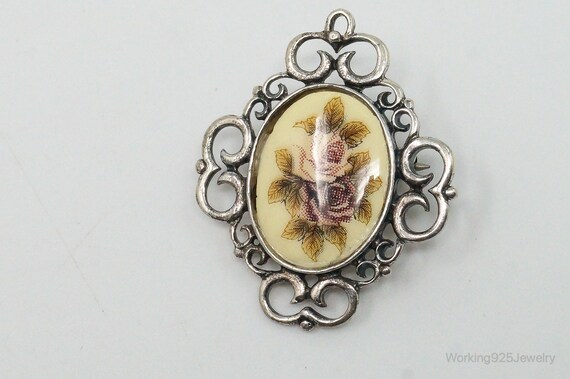 Vintage Designer Jez Flower Cross Stitch Look Picture… - Gem
