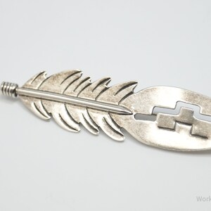 Vtg Native American Navajo Joe Delgarito Feather Sterling Silver Pin - Etsy