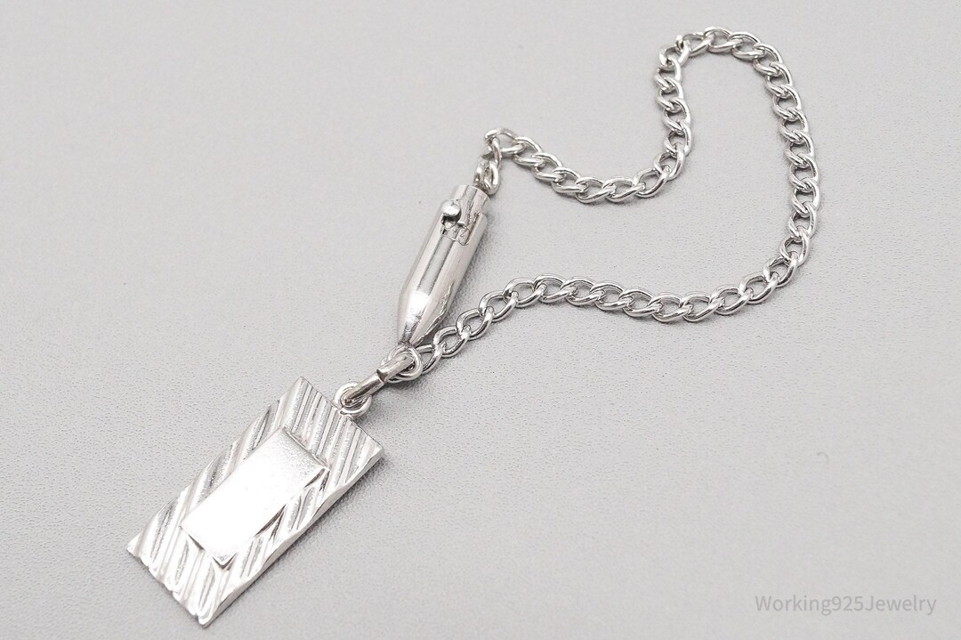 Vintage Swank Name ID Tag Sterling Silver Chain - Etsy