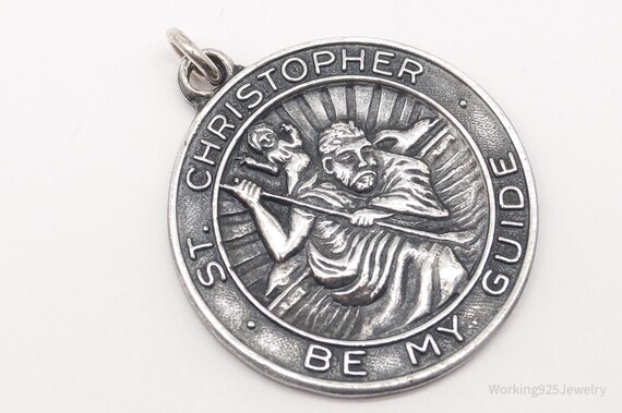 Antique Large "Saint Christopher Be My Guide" Sterlin… - Gem