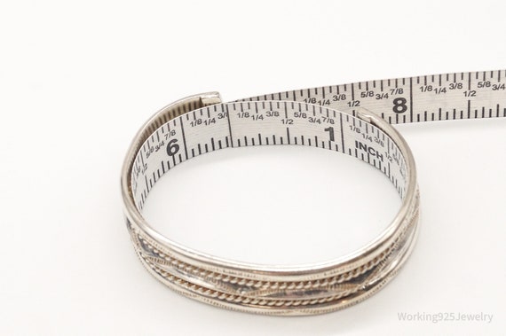 Vintage Native American Tahe Sterling Silver Rope Cab… - Gem