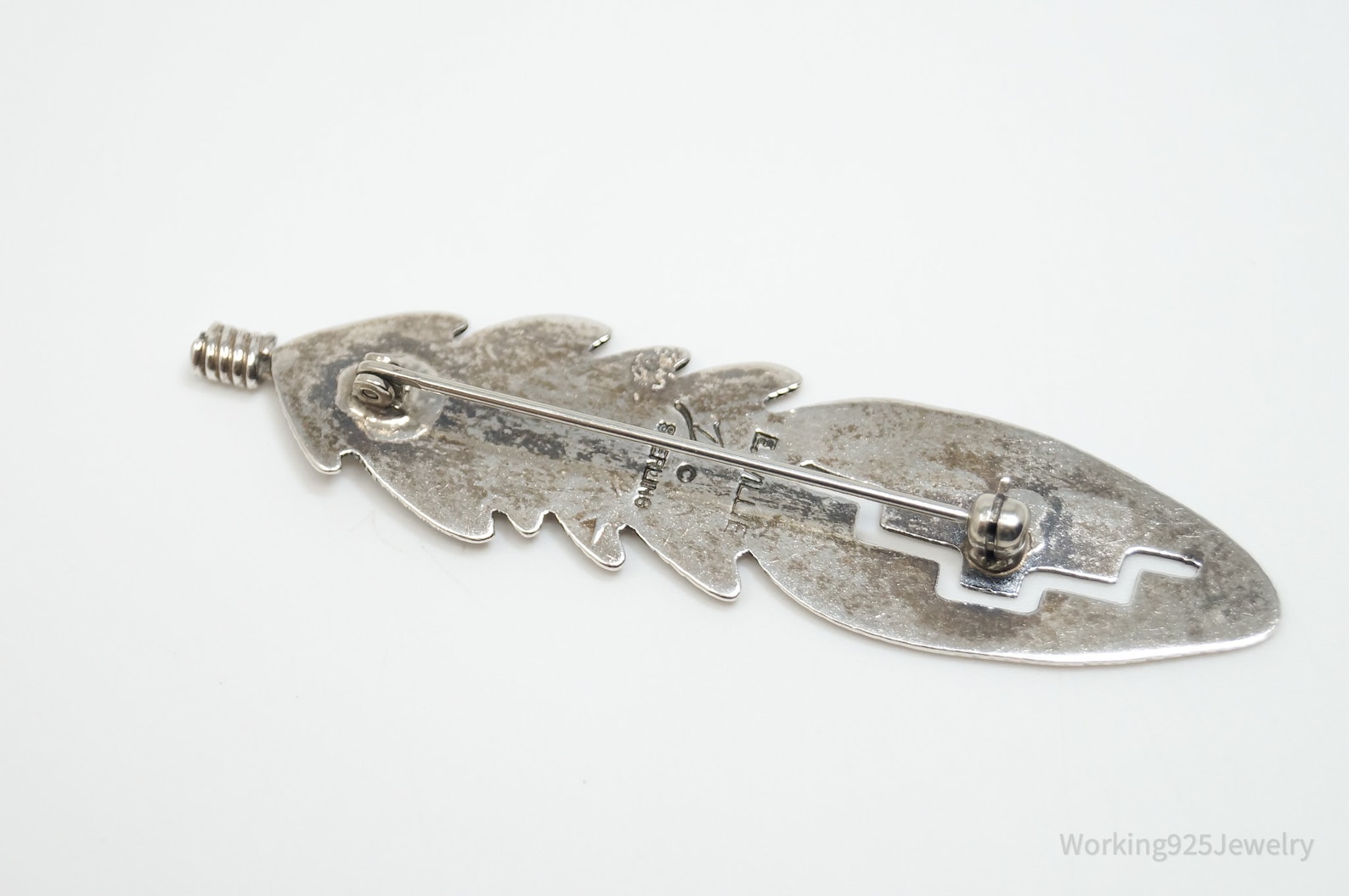 Vtg Native American Navajo Joe Delgarito Feather Sterling Silver Pin - Etsy