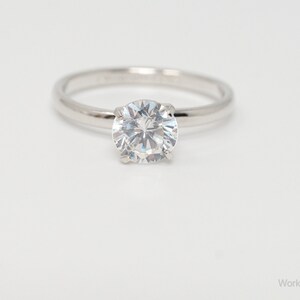 Vintage Designer Lind Cubic Zirconia Sterling Silver Ring - Size 7 - Etsy