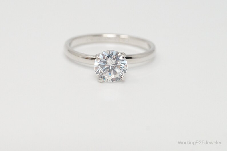 Vintage Designer Lind Cubic Zirconia Sterling Silver Ring - Etsy