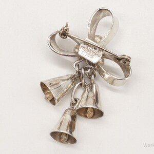 Vintage Mexico Bells Bow & Berrys Sterling Silver Brooch Pin - Etsy