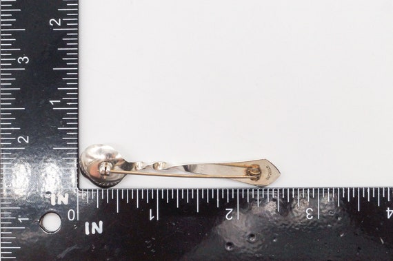 Antique Gold Nugget Sterling Silver Spoon Brooch Pin - Gem