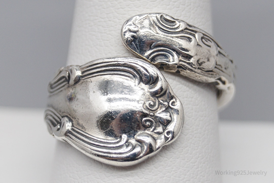 Antique GORHAM 1895 Sterling Silver Wrap Spoon Ring - Size 10 - Etsy