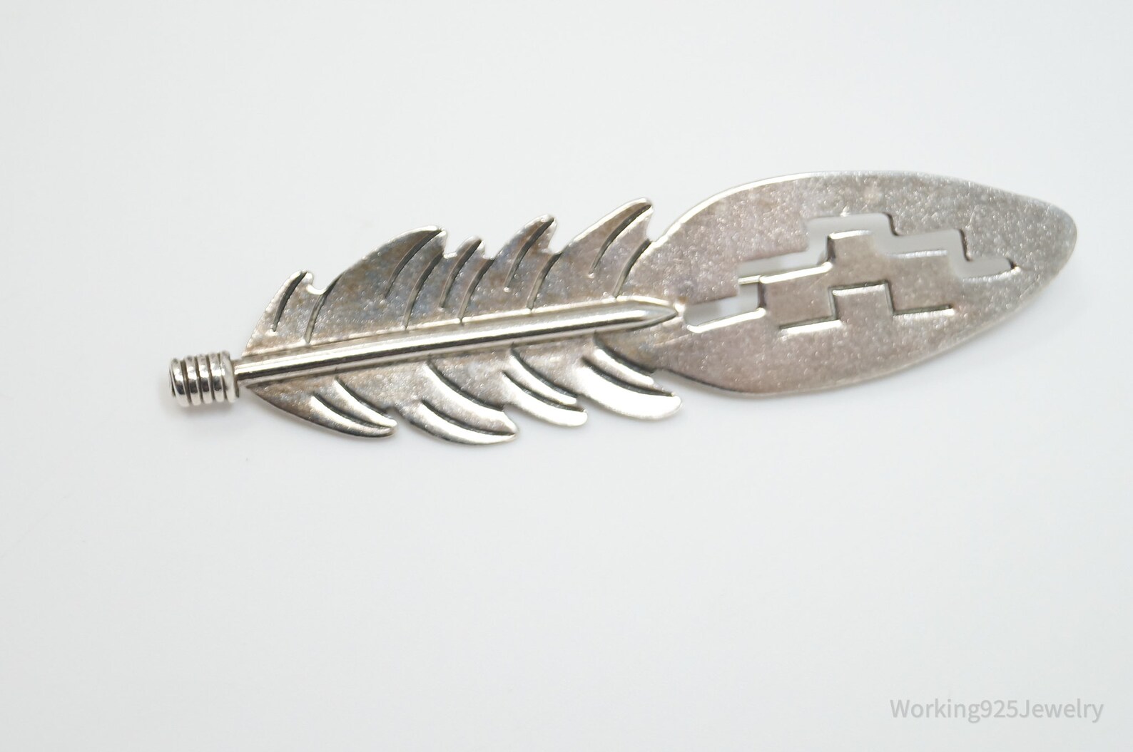 Vtg Native American Navajo Joe Delgarito Feather Sterling Silver Pin - Etsy