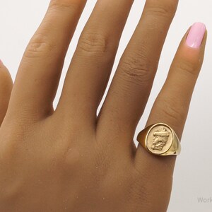 RARE Vintage AVON HGE 18K Victorian Woman Sterling Silver Ring - Size 6 ...