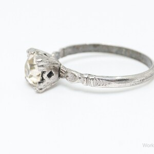 Antique Designer Kiddiegem Rhinestone Sterling Silver Ring SZ 4.25 - Etsy