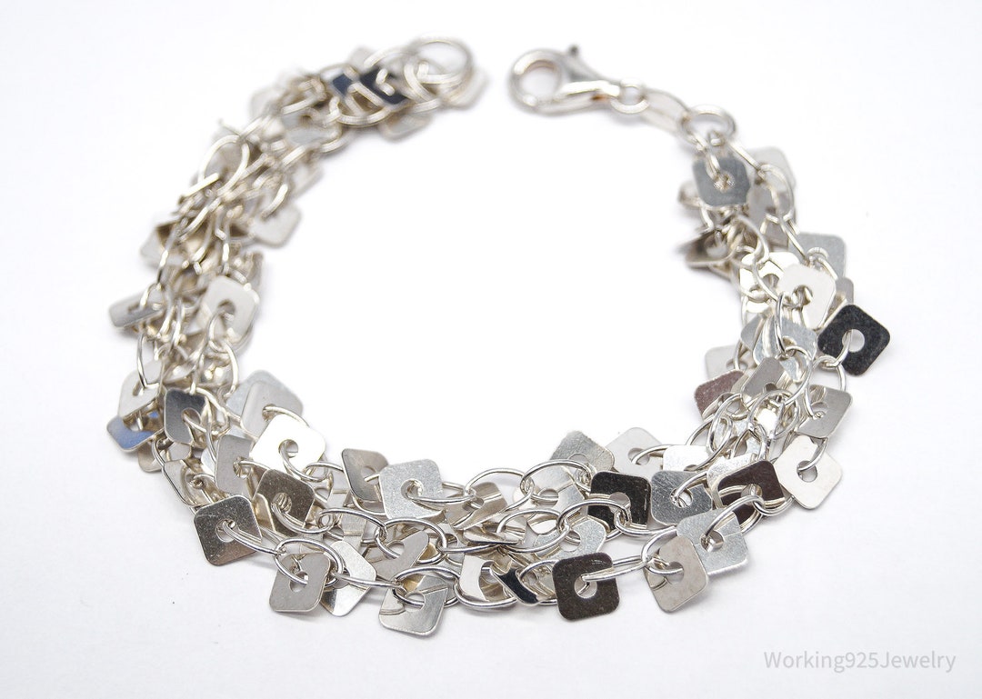 Vintage Italian Designer MILOR Sterling Silver Bracelet - 7 5/8" - Etsy