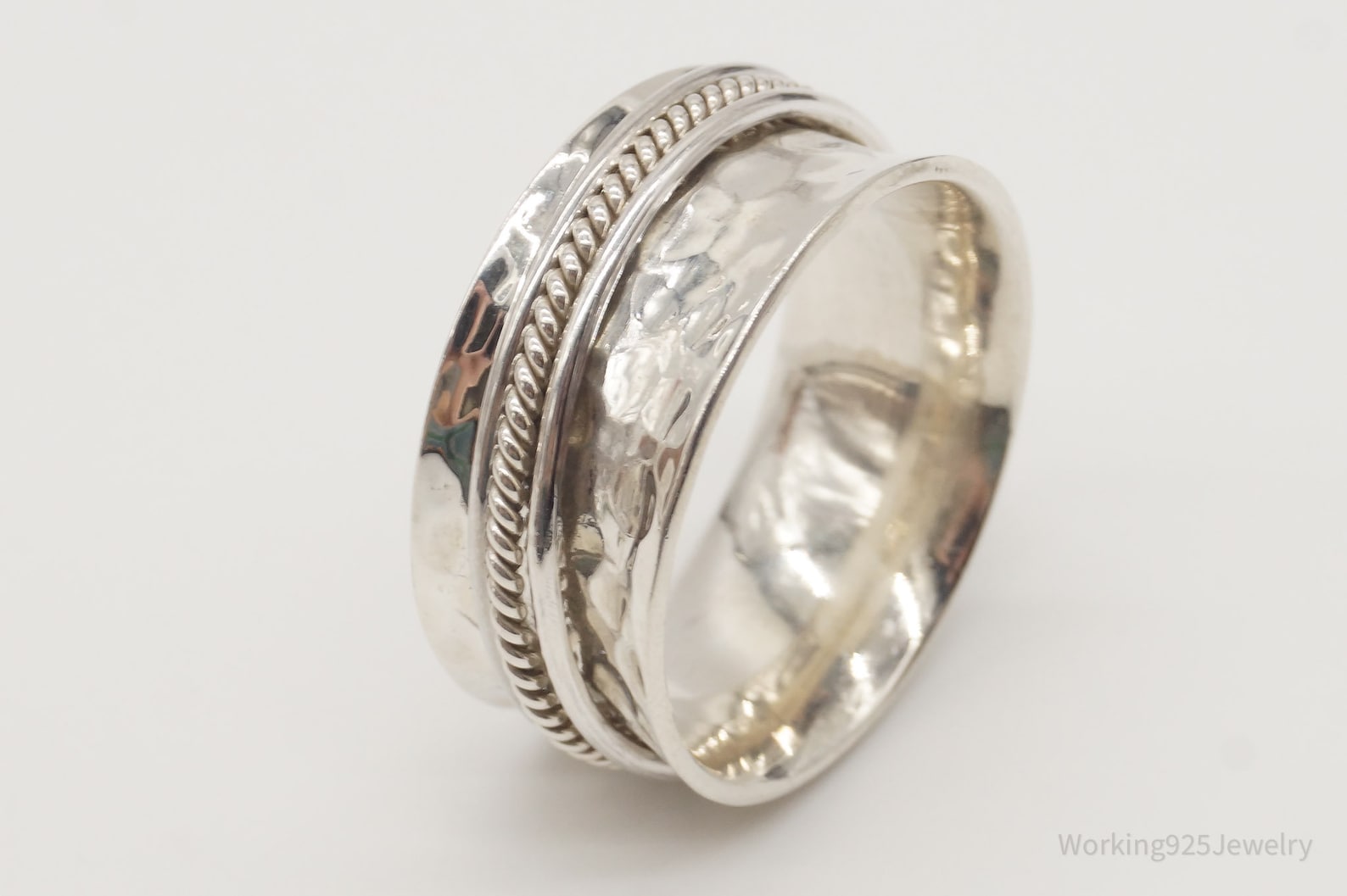 Vintage Mexico ATI Sterling Silver Spinner Ring Size 10.25 - Etsy