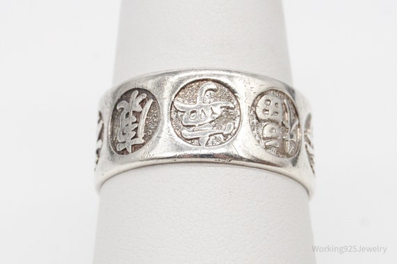 Vintage Designer Uncas Good Luck Symbols Sterling Sil… - Gem