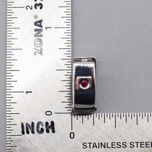 VTG Designer ELLE Ruby Signature Sterling Silver Hoop Earrings - Etsy