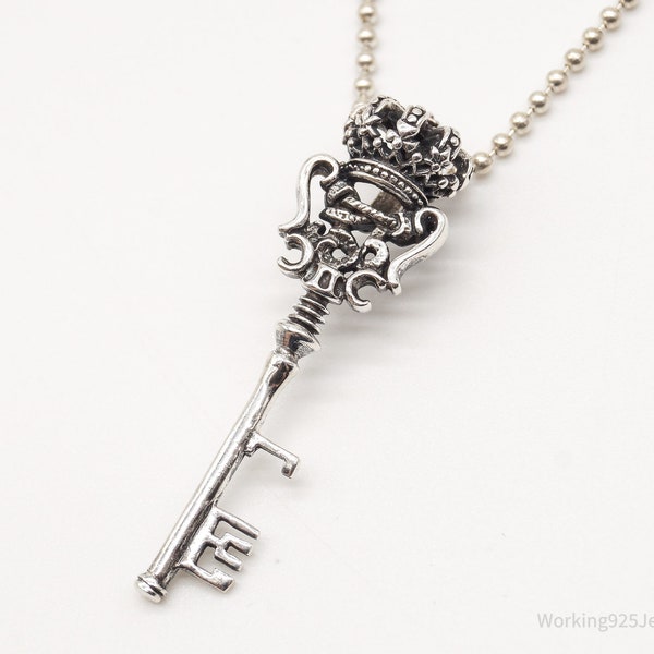 Crown Key Necklace - Etsy
