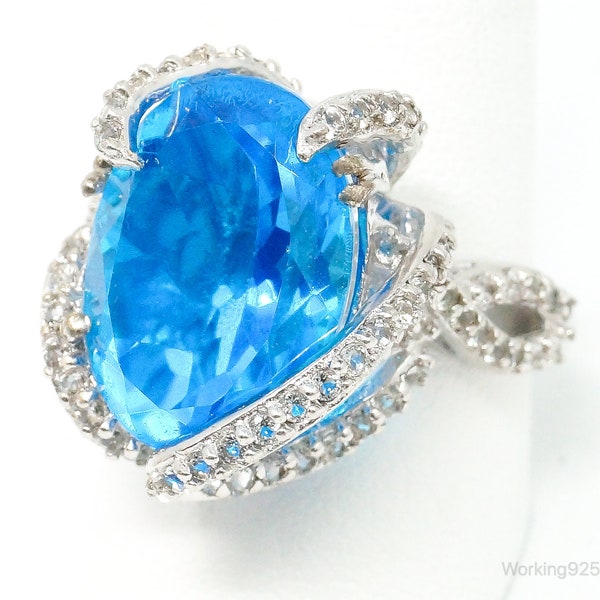 Faux Blue Topaz Ring - Etsy