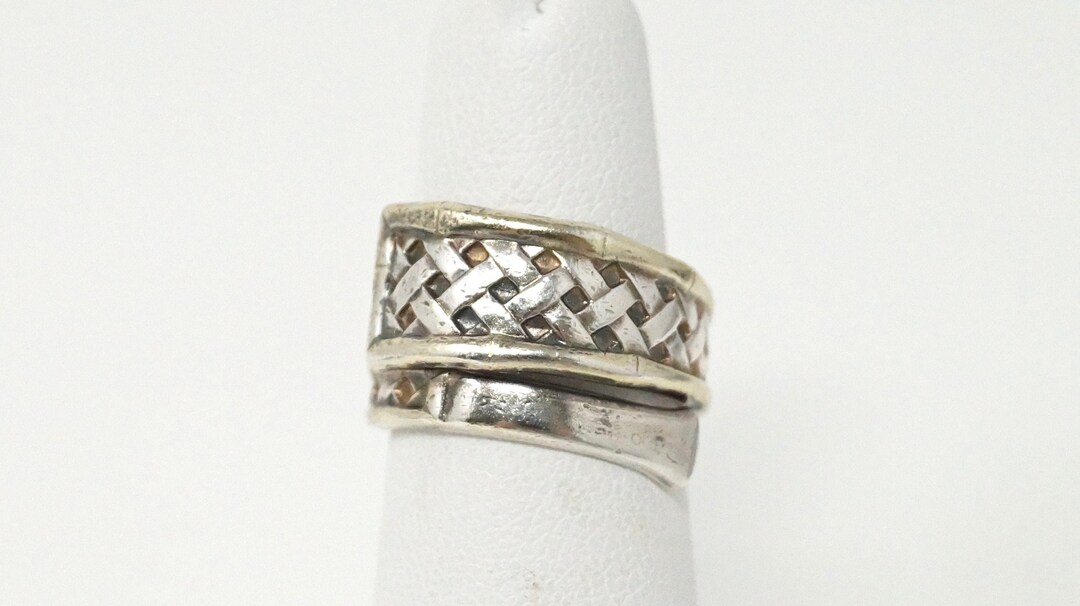 Vintage Basket Weave International Sterling Silver Wrap Ring Size 5 - Etsy