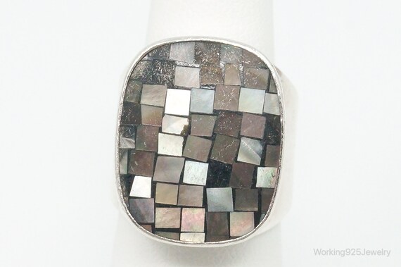 Vintage Tall Heavy Paua Abalone Shell Inlay Sterling … - Gem