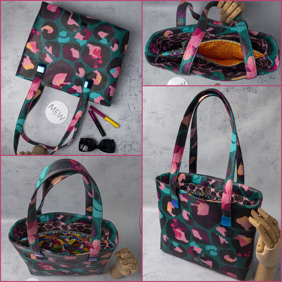Digital Sewing Pattern Marie Tote Bag PDF Pattern 2 Sizes Instructions ...