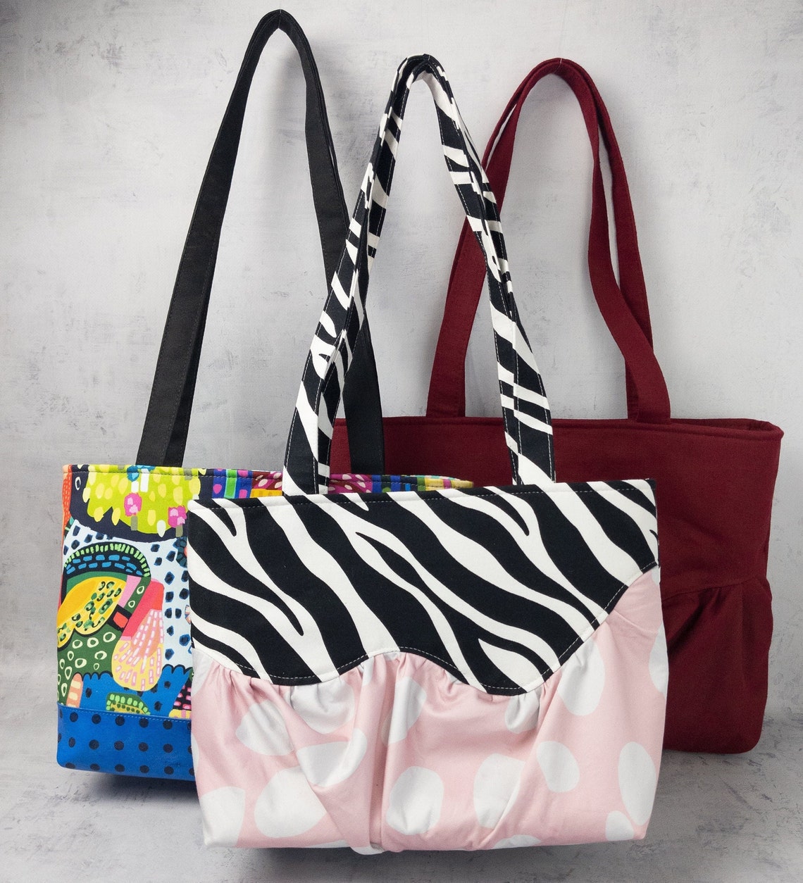 Digital Sewing Pattern Marie Tote Bag PDF Pattern 2 Sizes Instructions ...