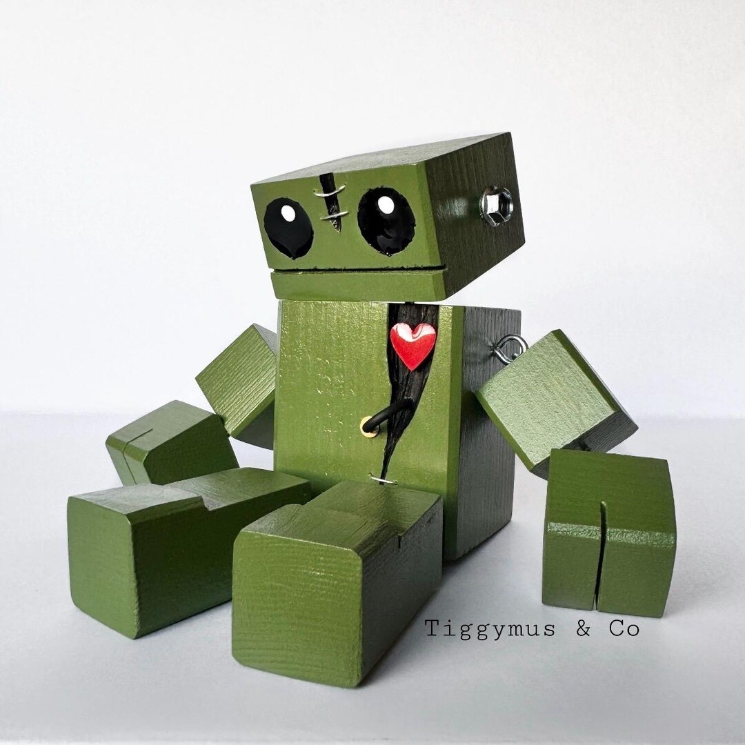 5 Frankenbot Handmade Wooden Oddbot the Little Wooden Robot by Tiggymus ...