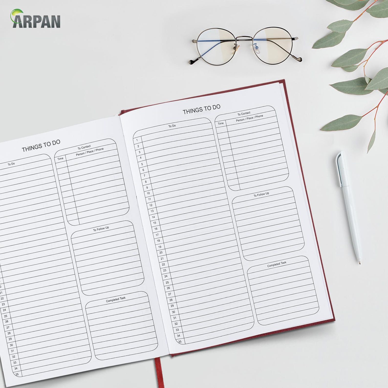 Personalised 2026 Diary A5 One Day to Page Hardback Cover & Ribbon ...