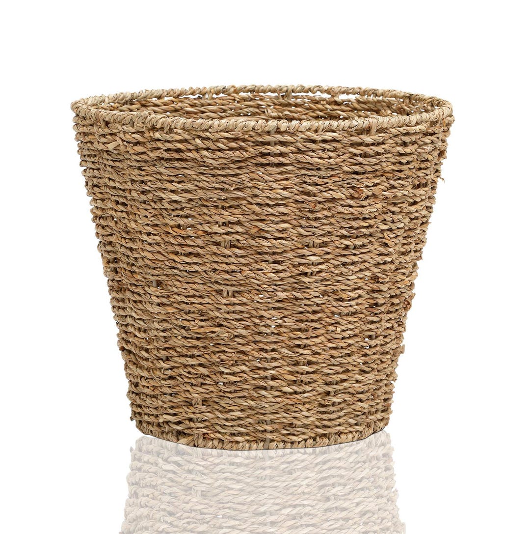 Seagrass Round Waste Paper Bin /basket/storage Ideal for Home, Office ...