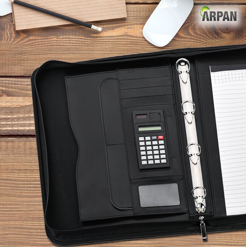 Personalised Text A4 Zipped Conference Folder Executive Portfolio ...