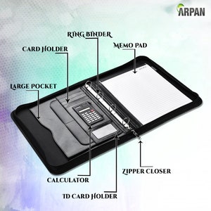 Personalised Text A4 Zipped Conference Folder Executive Portfolio ...